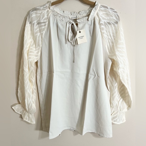 Andthewhy | Tops | And The Why Womens Long Sleeve Sheer Peasant Top ...